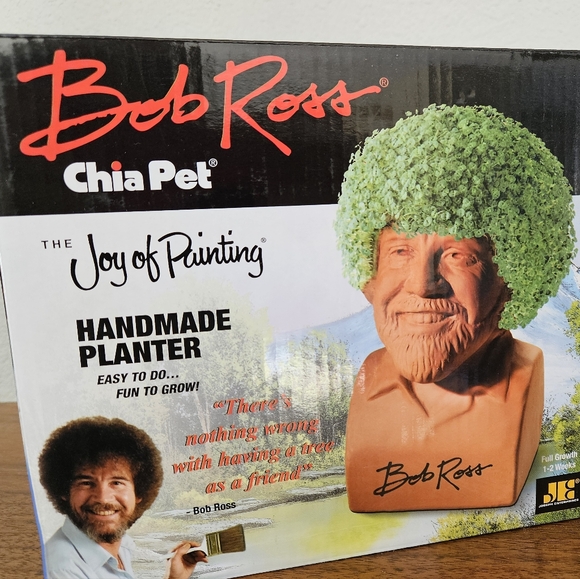 Chia Pet | Accents | Chia Pet Handmade Planter Bob Ross | Poshmark